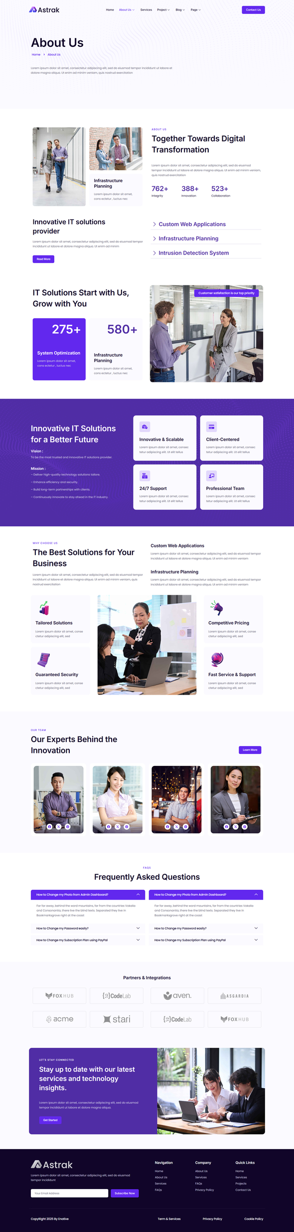 Astrak - IT Solutions & Services Elementor Template Kit by Enative